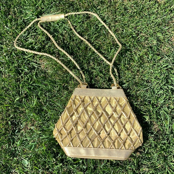 Vintage | Bags | Vintage Gold Purse Golden Girls Vibe | Poshmark